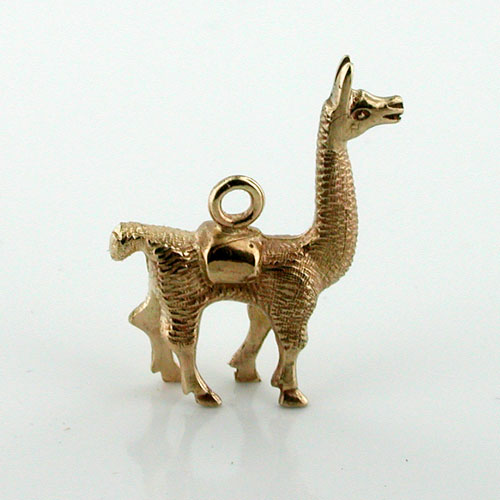 Adorable LLAMA 14K Gold Charm - PERU